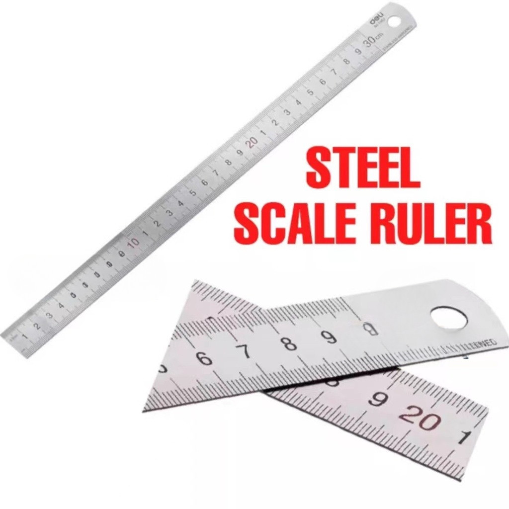 Steel ruler 30cm/40cm/50cm/60cm | Shopee Philippines