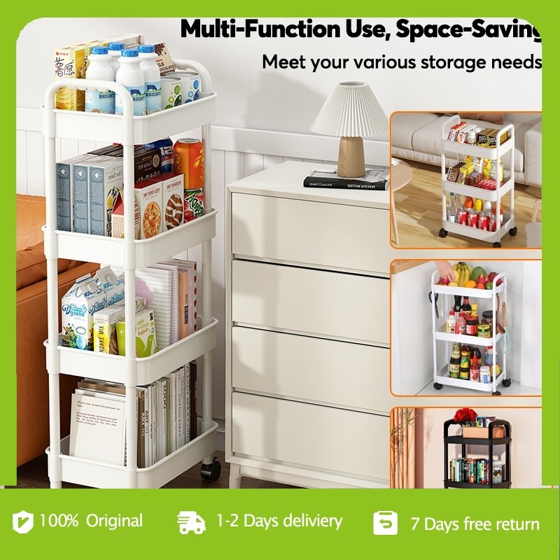 Kitchen Storage Shelf 3 Tier Cabinets Bedroom Organizer Removable ...