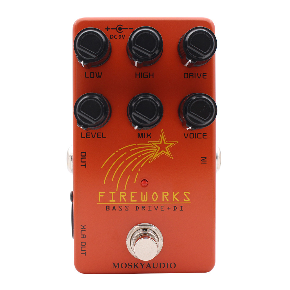 MOSKYAUDIO FIRE WORKS BASS DRIVE/DI Bass Overload Box Simulation+DI ...