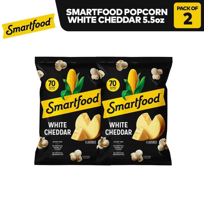 Smartfood White Cheddar Popcorn 5.5oz (Bundle of 2) Crunchy Crispy ...