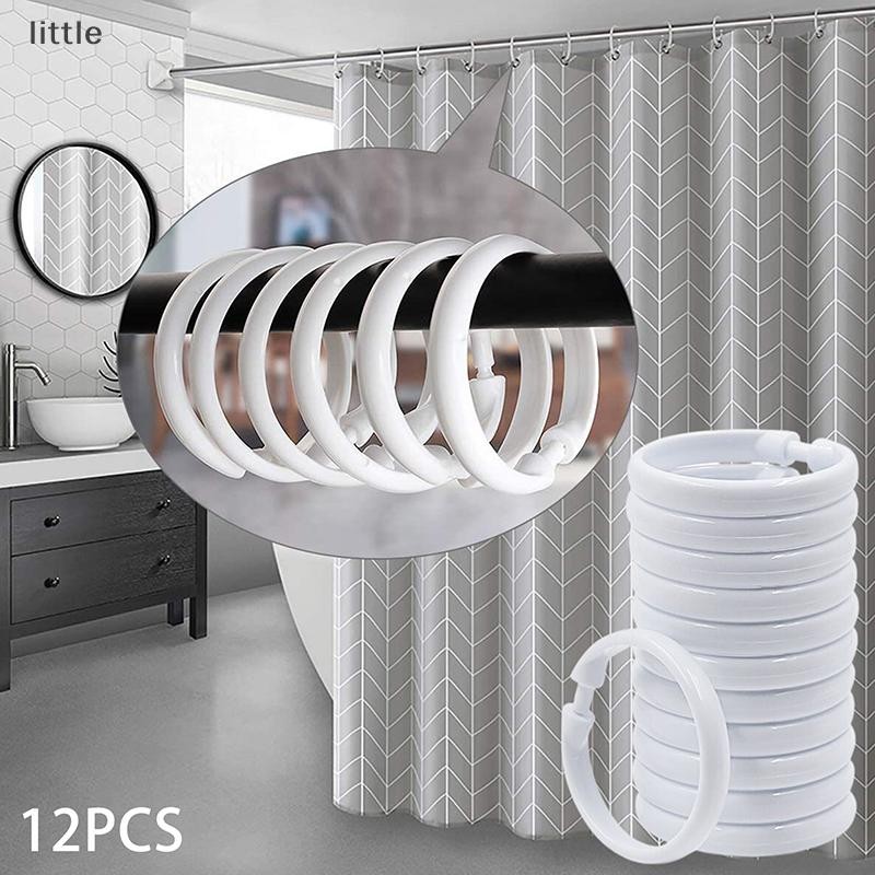 [Mango] 12Pcs Open Curtain Rings Curtain Rings Round Rings Shower ...