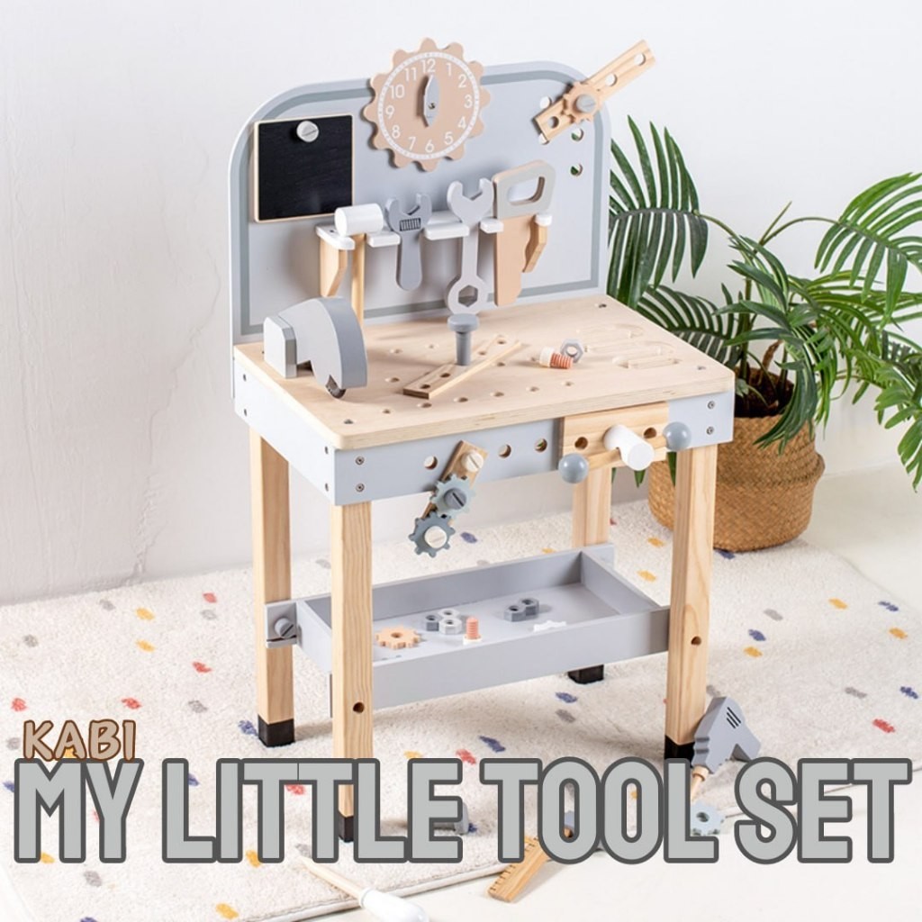 BYJ KABI My Little Tool Set Construction Tool Bench Tool Table Pretend ...