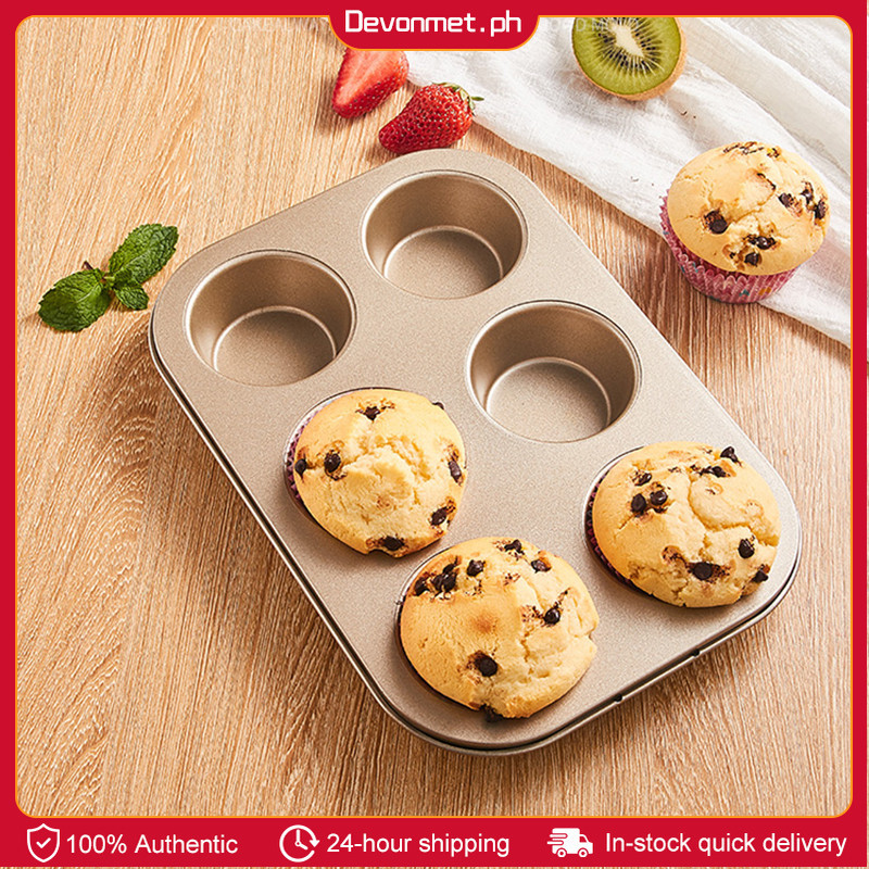 Cupcake Pan Cupcake Muffin Molder Pan 3oz 6 Holes / 12 Holes Gold Cup ...
