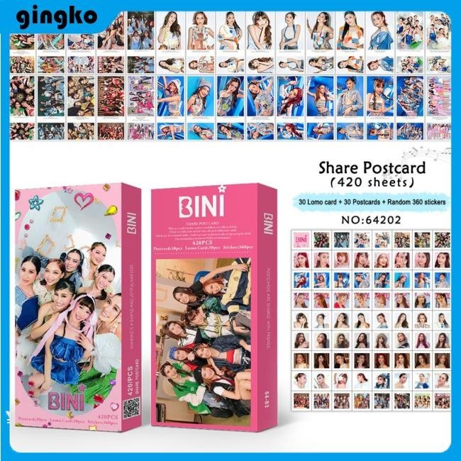 GIZ Kpop BINI Photocard Pop Stars Girl Group Share Postcard Blessing ...