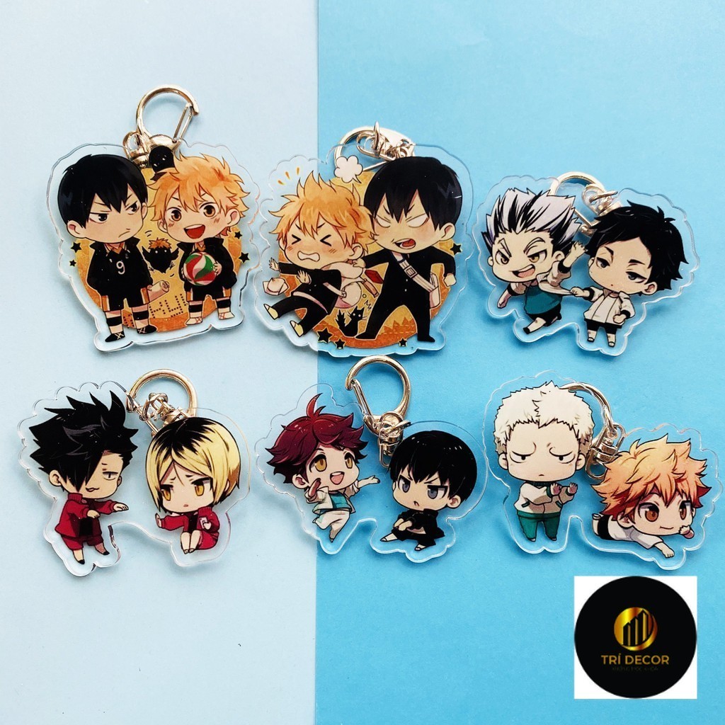 (Mica In acrylic) Sakura Keychains!! Volleyball King ver couple Printed ...