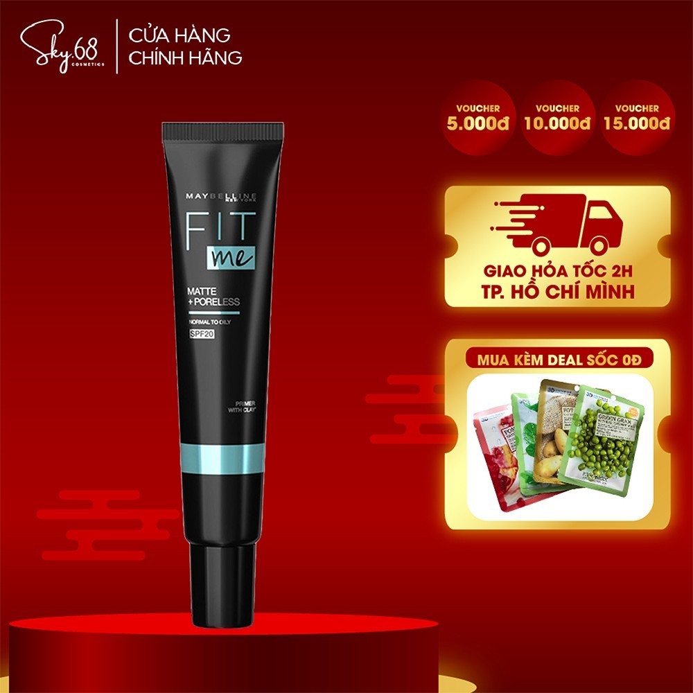 Maybelline Anti-Down Oil Primer SPF 20 Fit Me Primer Matte +Poreless ...