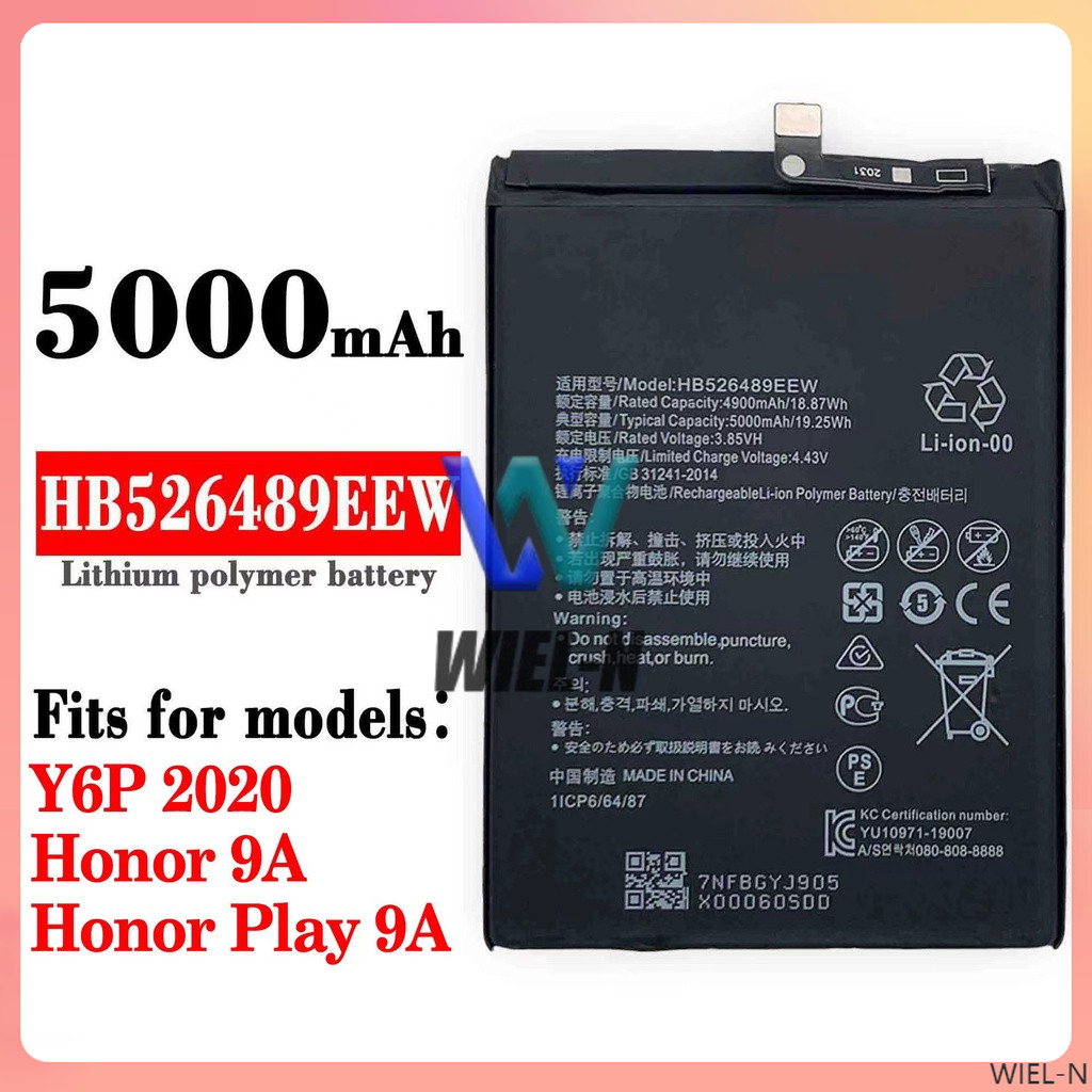 HB526489EEW Battery for Huawei Y6P 2020 Y7A Honor 10X Lite Honor Play ...