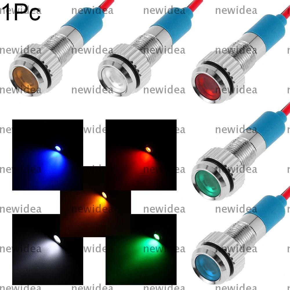 NEWIDEA 1Pc LED Metal Indicator Light Pilot Directional Waterproof With ...