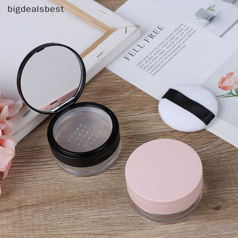 BDB 7 Style Empty Cosmetic Sifter Loose Jar Container Puff Box Mirror ...