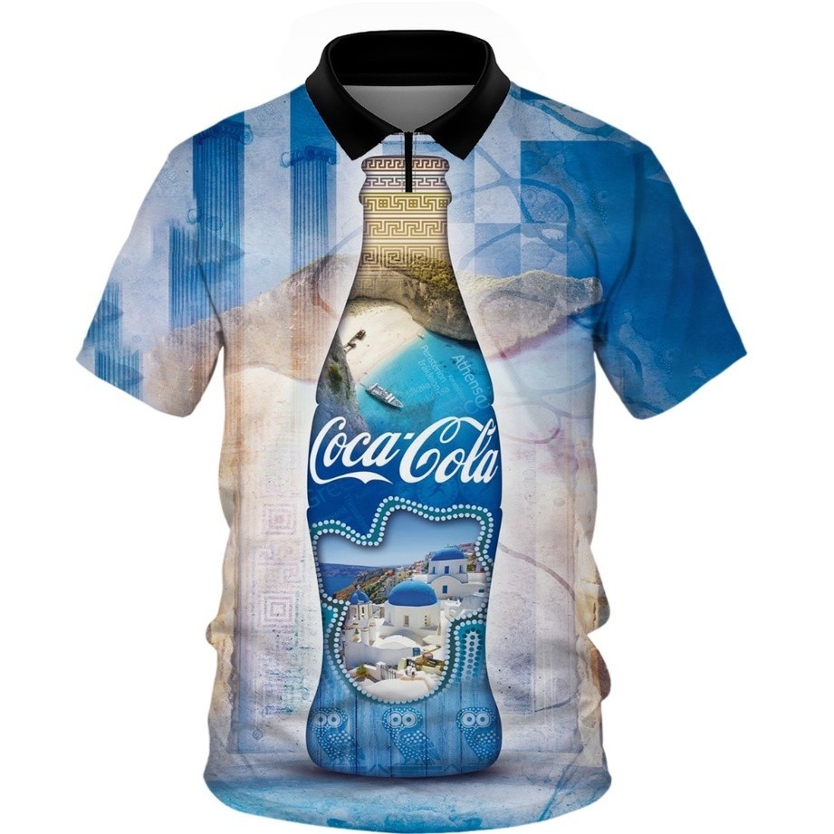 Stay Cool This Summer with Coca-Cola's Refreshing 3D Greek Polo Shirt ...