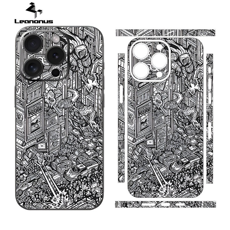 Monochrome Decal Skin for Redmi Note 13 Pro 5G K70 K80 Pro Back Screen ...