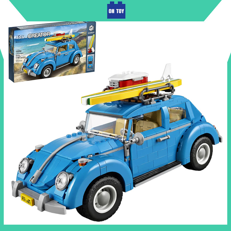 Technical Blue Beetle Camper Car Volkswagen Beetle Building Blocks ...