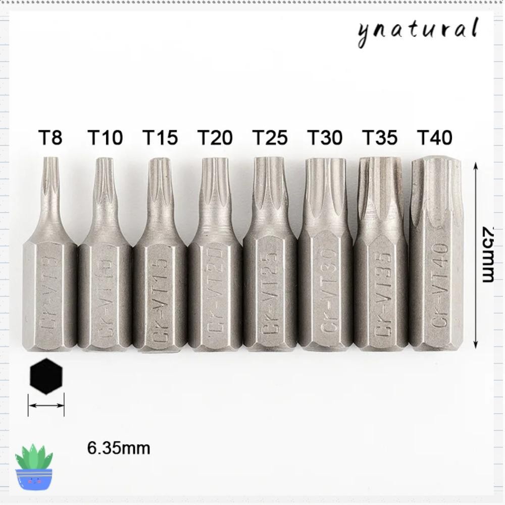 YNATURAL 1pc Torx Bits, T6-T40 25mm Length Screw Driver Bit, 1/4 Inch ...