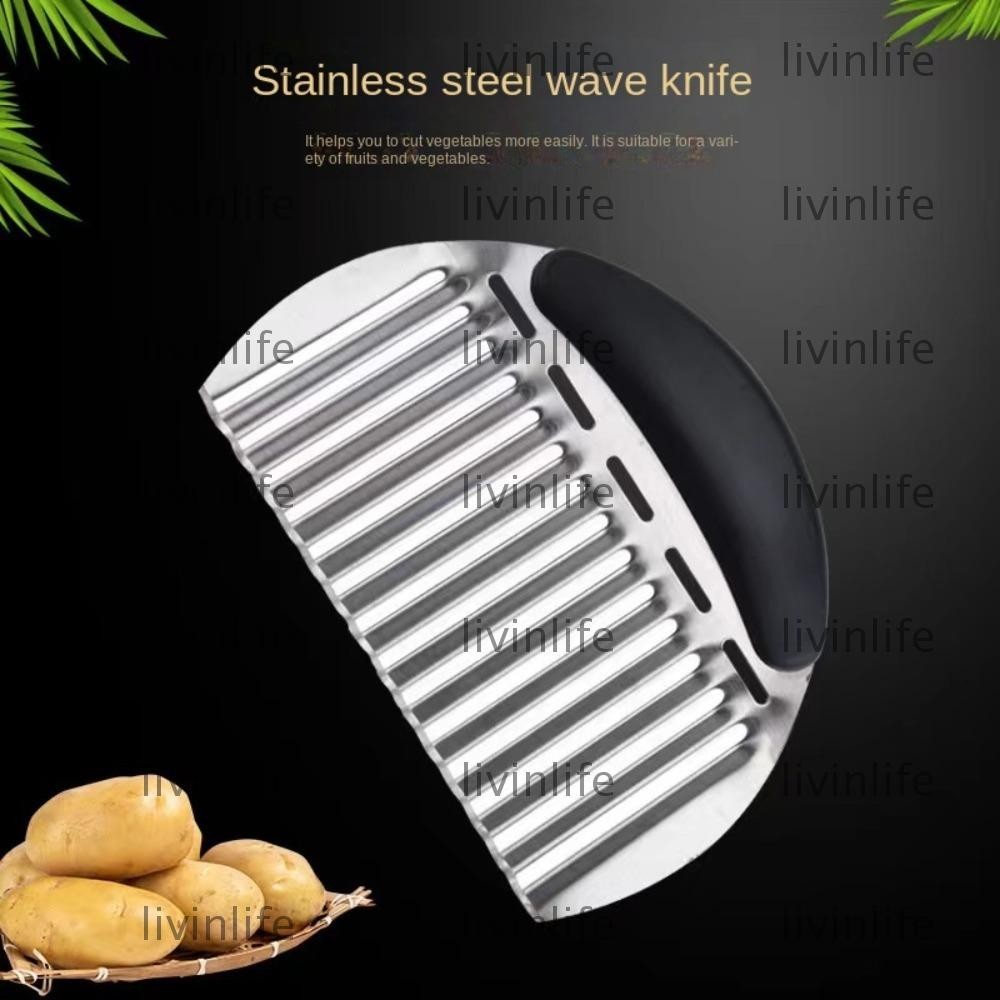 LIVINLIFE Potato Cutter, Stainless Steel Heavy Duty Potato Slicer ...
