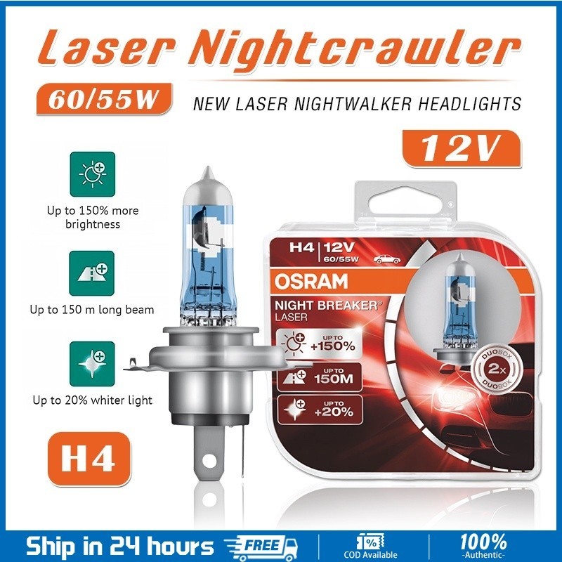 Osram Night Breaker Laser Next Generation H4 Nightbreaker 12V 60/55w ...