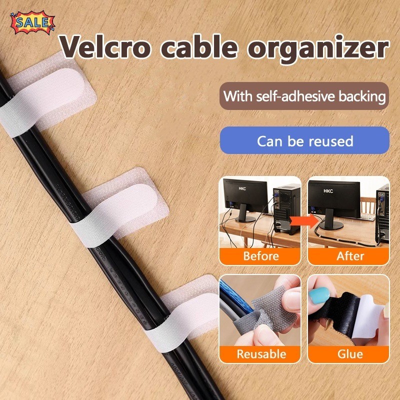 Selfadhesive cable organizer Adhesive backing tape organizer for power ...