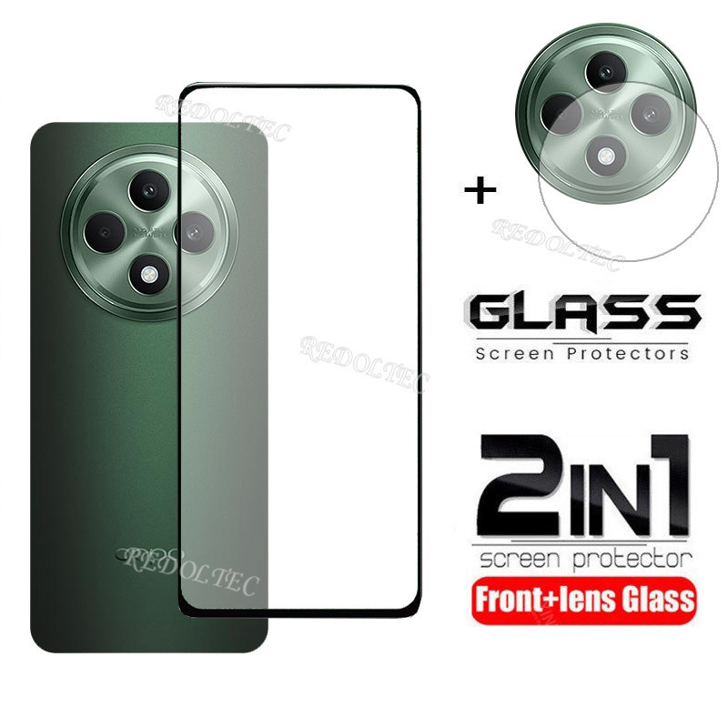 2 in 1 OPPO Reno 12F 5G Screen Protector + Lens Protector Full Cover ...