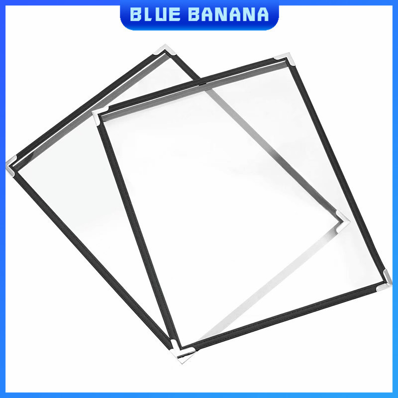 1 Page 2 Faces Transparent Menu Board Restaurant Menu Display Cover ...