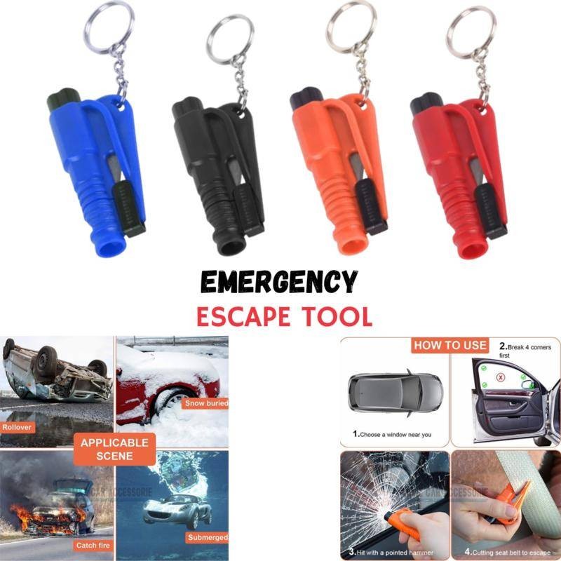 Safety Hammer Car Emergency Escape Window Glass Breaker 2 in 1 Car ...