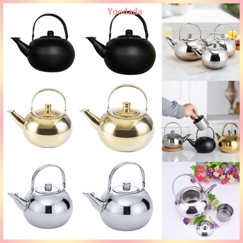 Yoo Stainsless Steel Teas Kettles Teapots with Infuser Metal Coffee ...