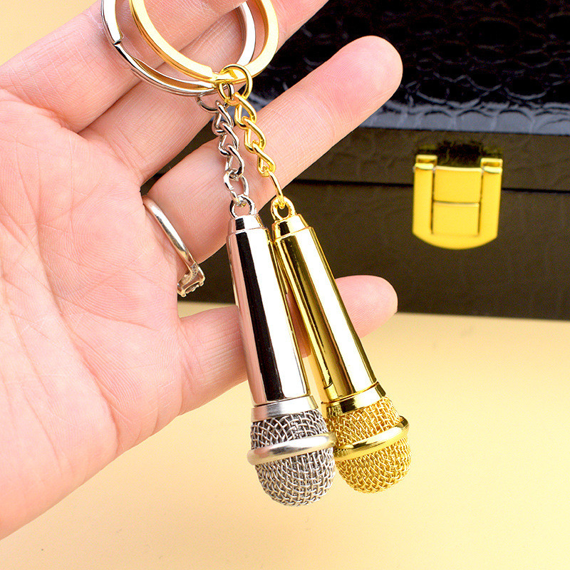 Microphone Keychain Mini Simulation Small Microphone Actor Souvenirs ...