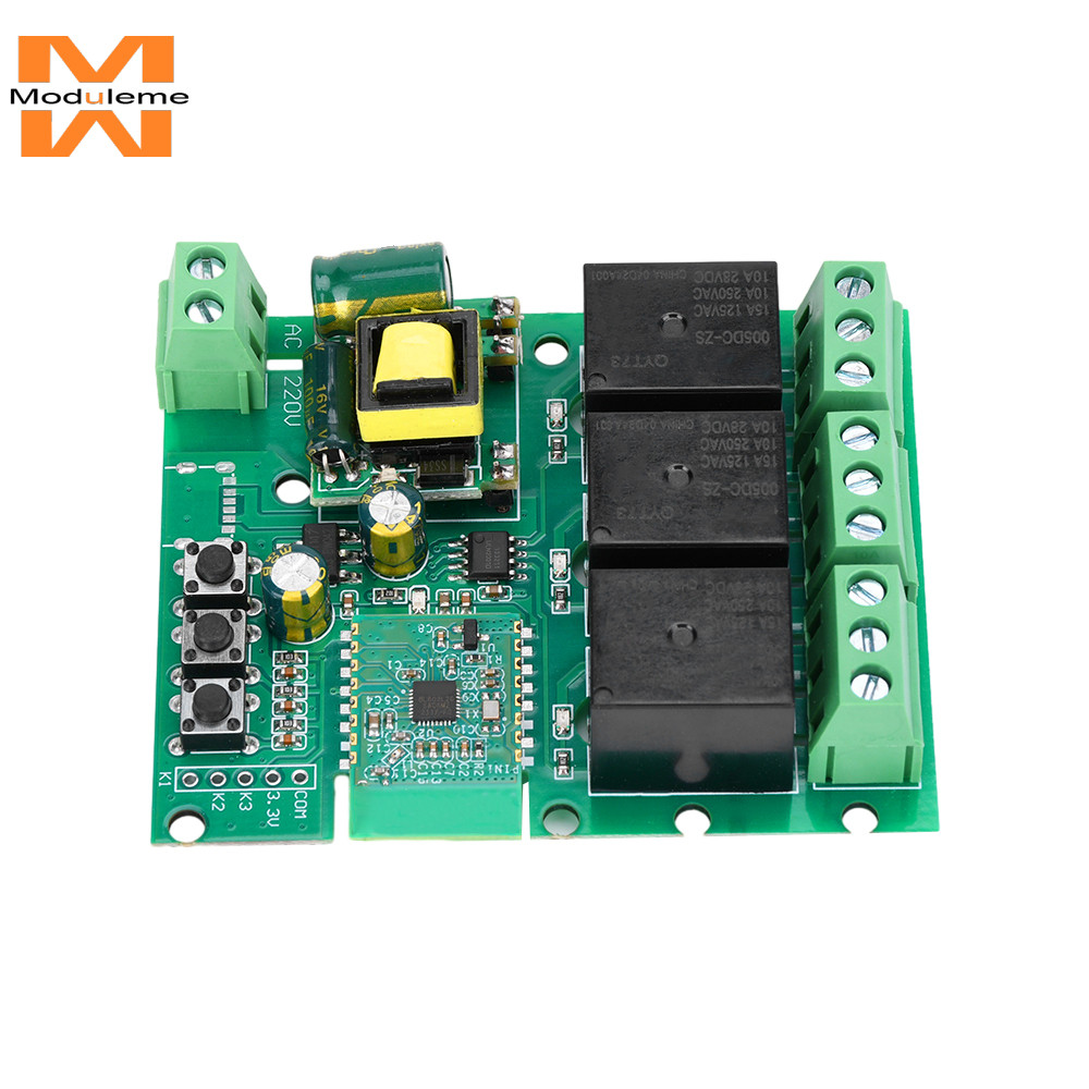 AC220V 1/2/3-Way BT WIFI Intelligent Switch Relay Module Jog Self ...