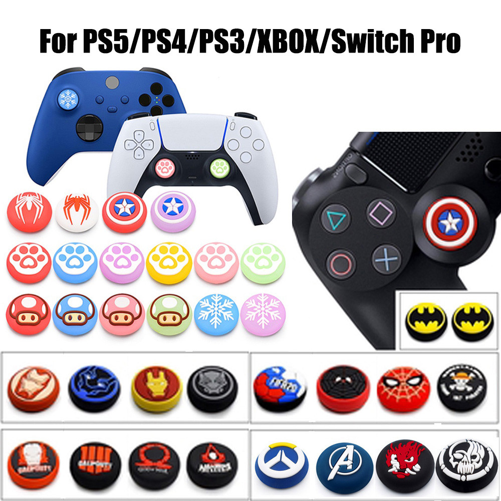Non-slip Silicone Analog Thumb Stick Grip Cap For PS5/PS4/PS3/Xbox ...