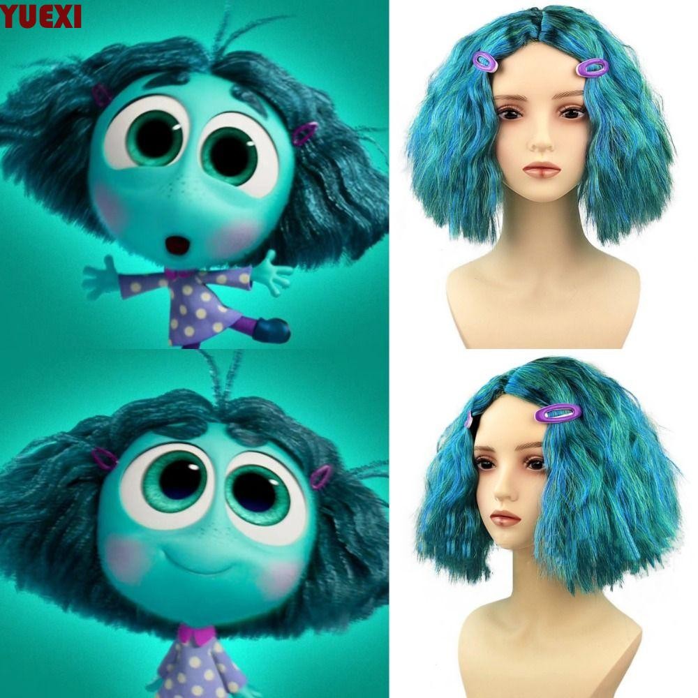 YUEXI Envy Cosplay Wig, Movie Water Drop Clip Anime Inside Out 2 Wig ...