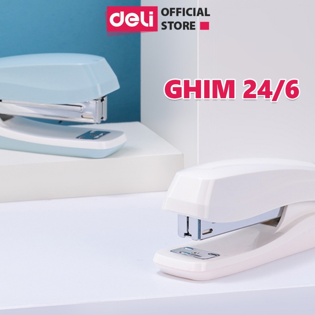 Deli Office Student Stapler Paper Stapler No. 12 Pastel Colors ...