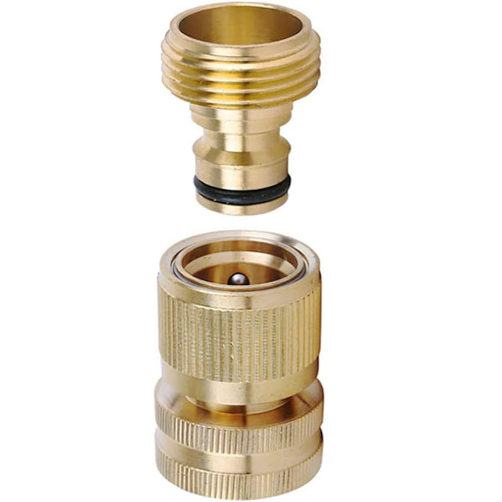 Brass Hose Quick Connect, 3/4 Inch GHT Thread Garden Hose Quick ...