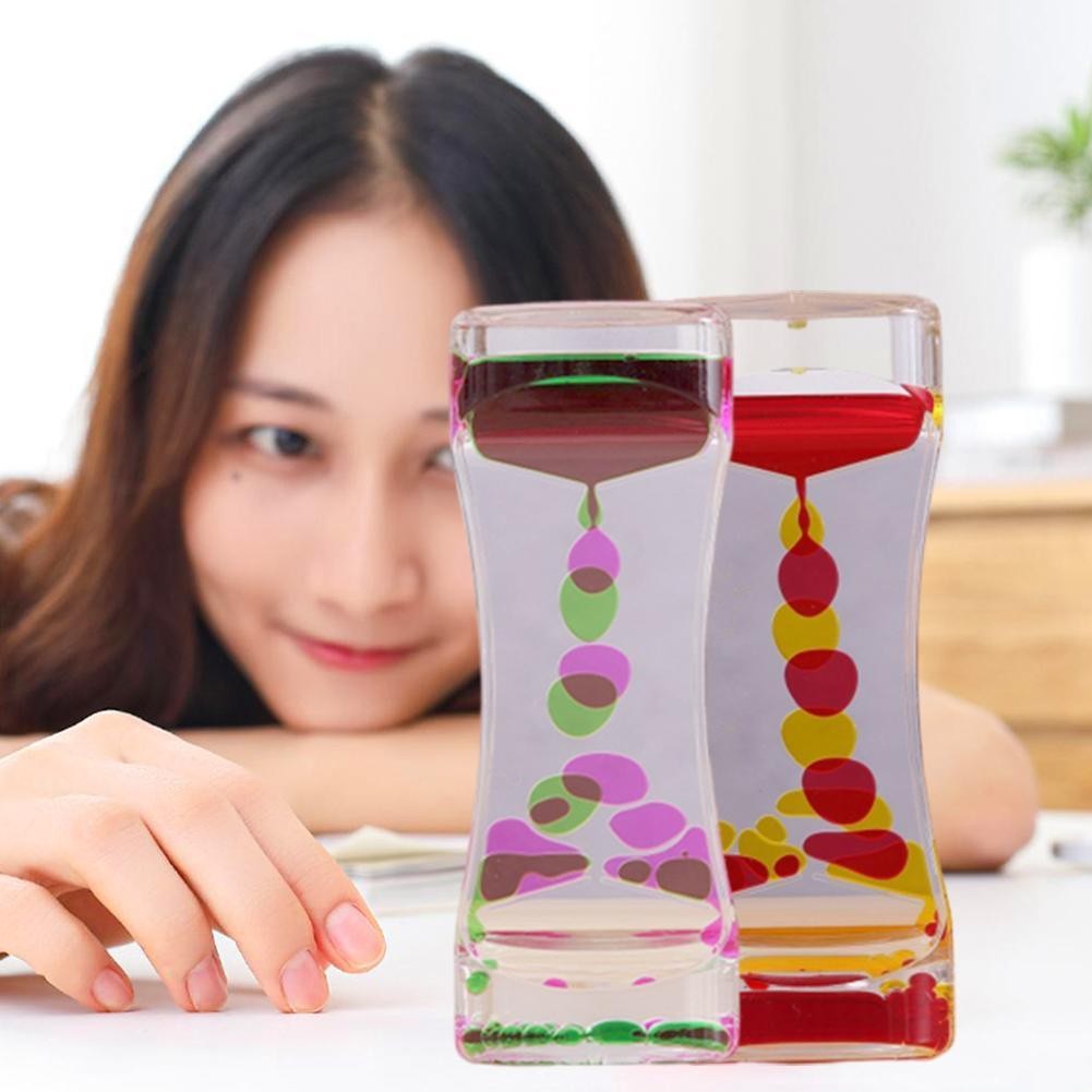 Liquid Timer Visual Sensory Toy Autism Sedation Special Floating Oil ...