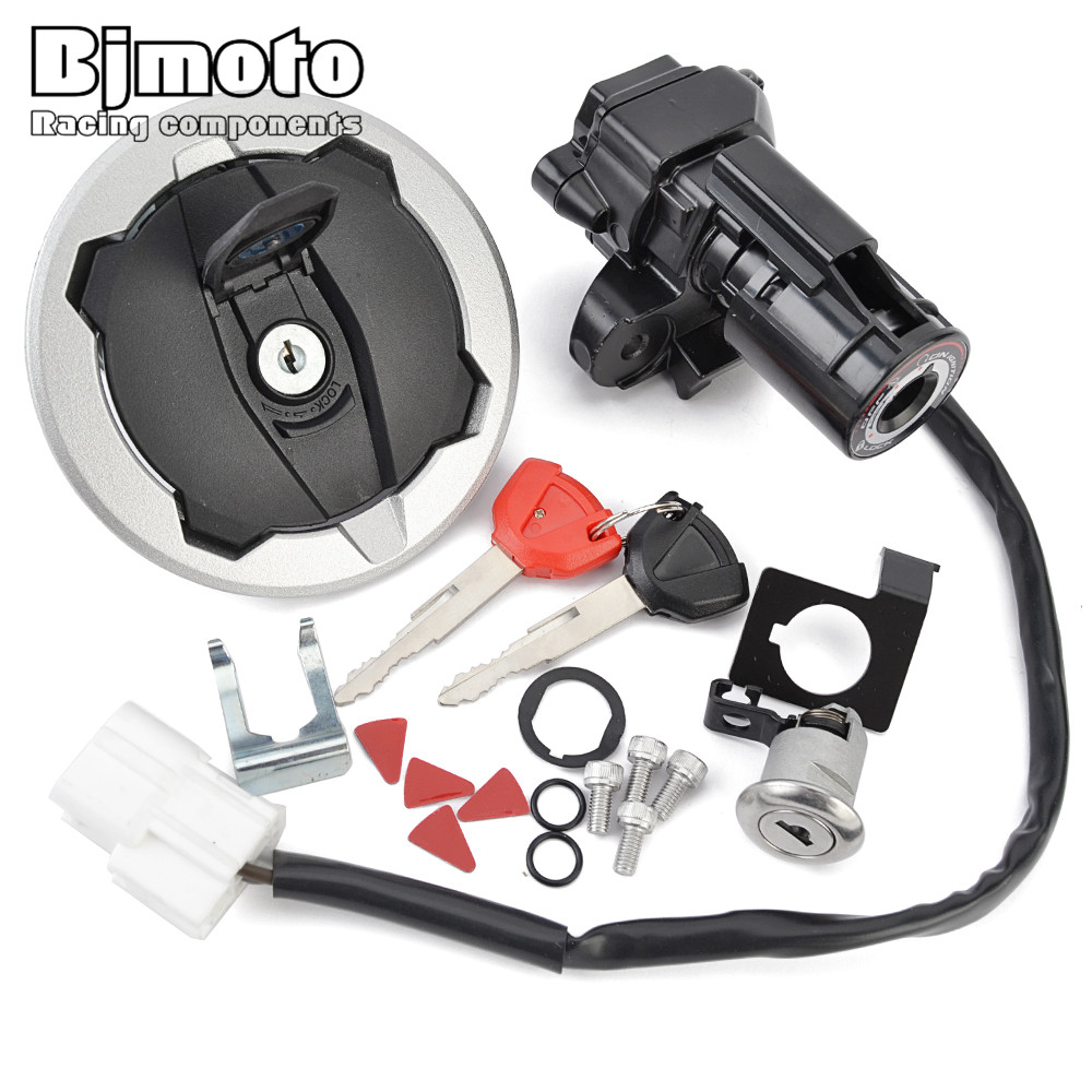 Ignition Switch Gas Fuel Cap Seat Lock Key For Kawasaki EX400 Ninja 400 ...