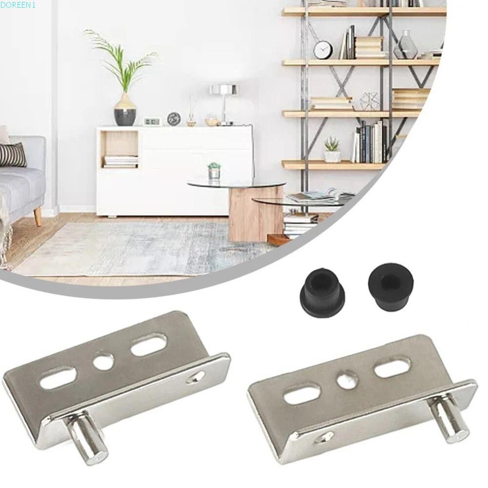 DOREEN1 2pcs Pivot Hinges, Multifunction Stainless Steel Concealed ...
