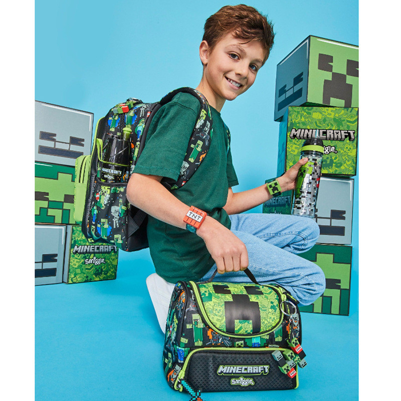 Australia smiggle Minecraft Schoolbag Trolley Bag Stationery Set Meal ...