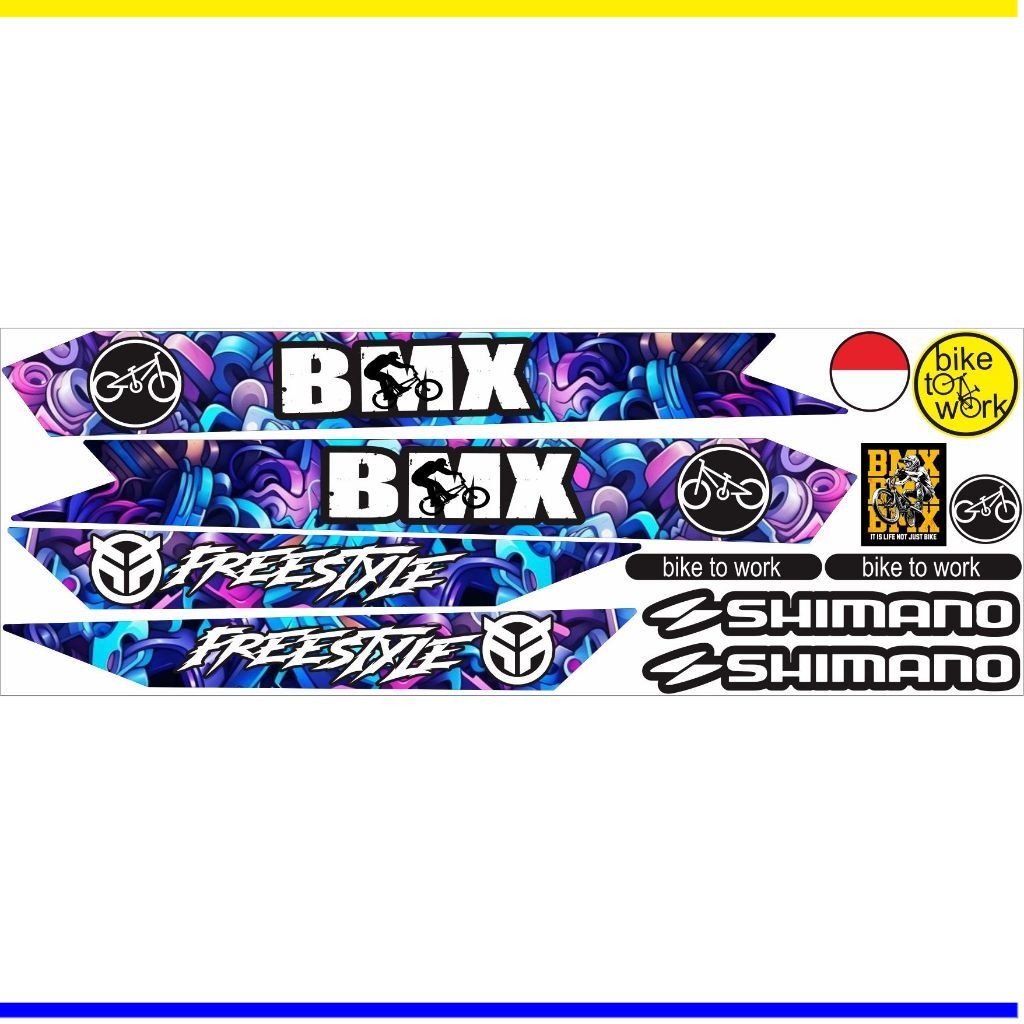 Bmx Bike Variation Sticker/STRIPING Sticker BMX NEW Sticker | Shopee ...