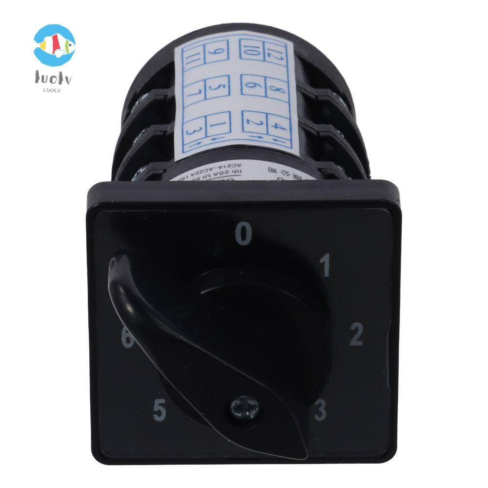 LUOLUVO Rotary Changeover Switch, 7 Position HZ5B-20/30.0-6 Changeover ...
