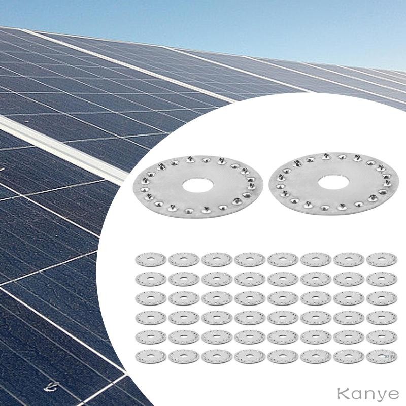 [KY] 50x Solar Panel Grounding Clips Washers Easy Installation Spacers ...