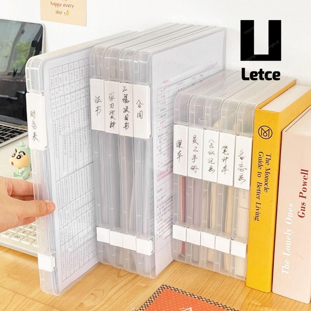 LETCE 1Pcs A4 Paper Storage Box, A4 A5 Office Stationery File Organizer ...