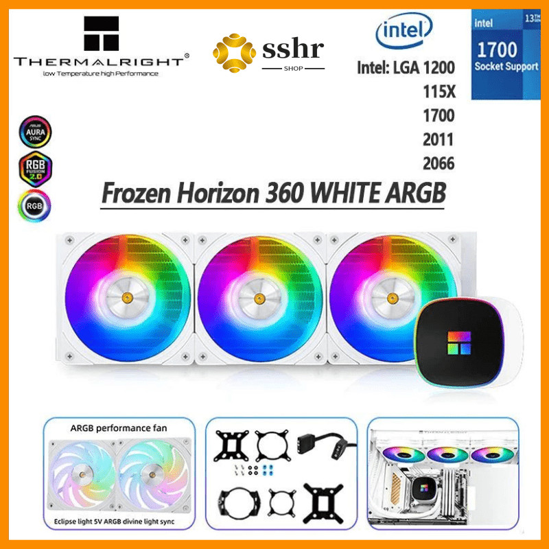 Thermalright Frozen Horizon 360 ARGB CPU Water Cooler 360mm Integrated Water Cooling Radiator ...