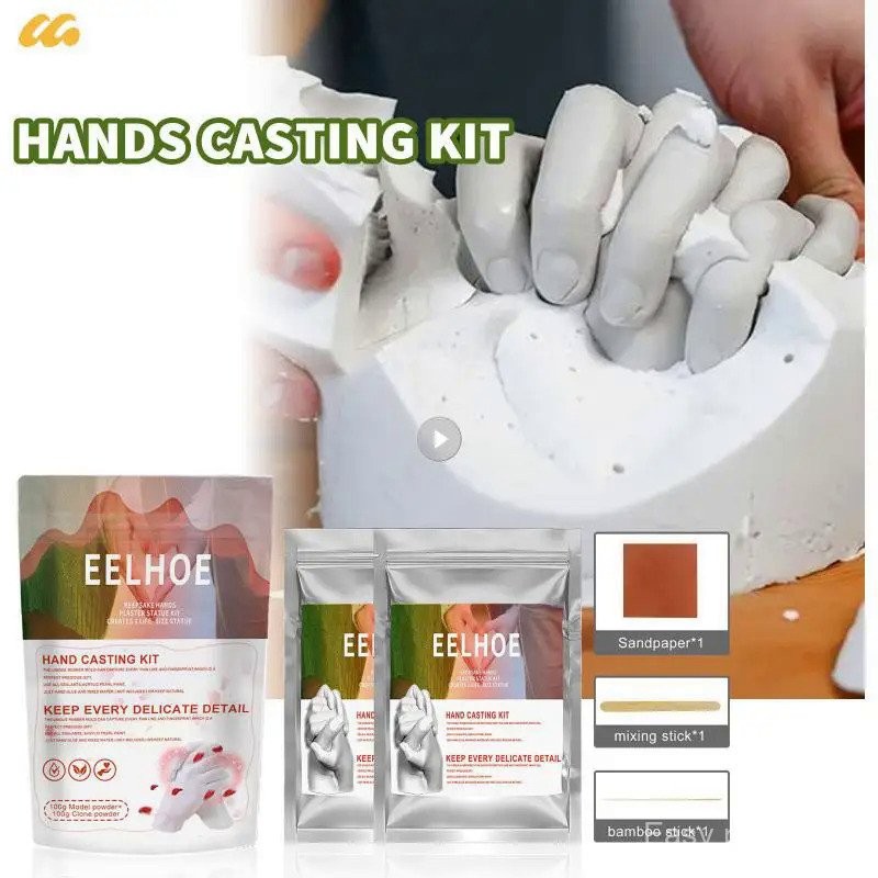 DIY Hands Casting 3D Hand Foot Print Model Baby Plaster Mold Souvenir ...