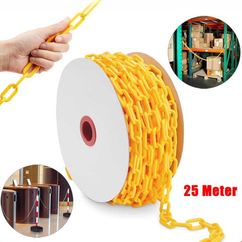 8/MM25 Meter Plastic Warning Barrier Chain Safety Chain Road Traffic ...