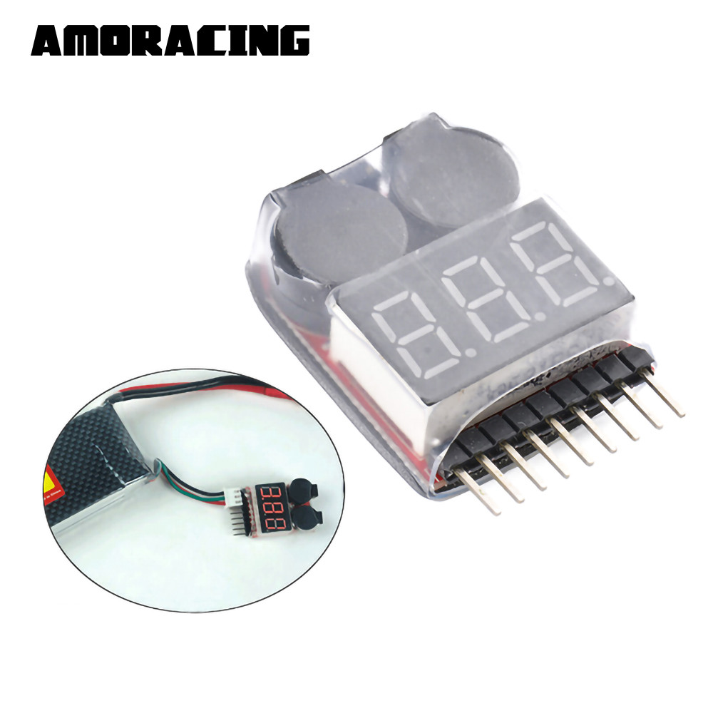 1S-8S LiPo Battery Monitor Buzzer Alarm Indicator Voltage Tester Low ...