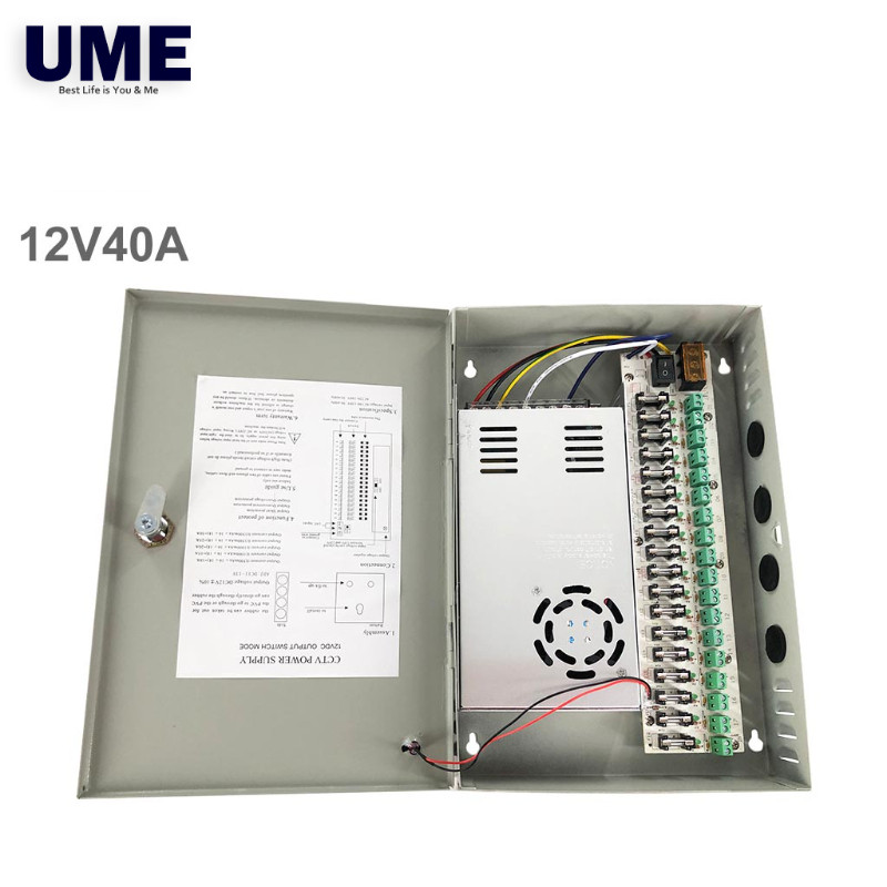 AC to DC 12V 40A CCTV LED Centralized Power Supply Adapter Converter ...
