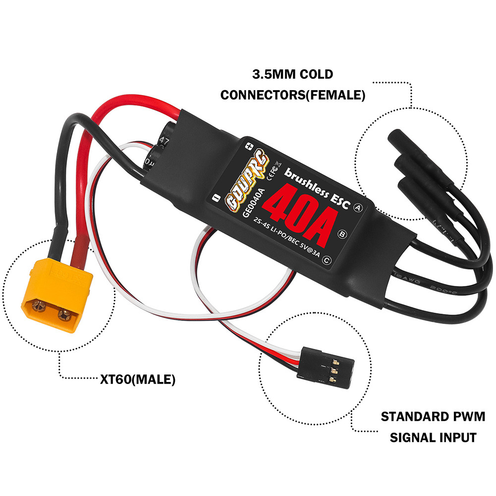30/40A Brushless ESC Electronic Speed Controller for RC Airplanes Helicopter | Shopee Philippines