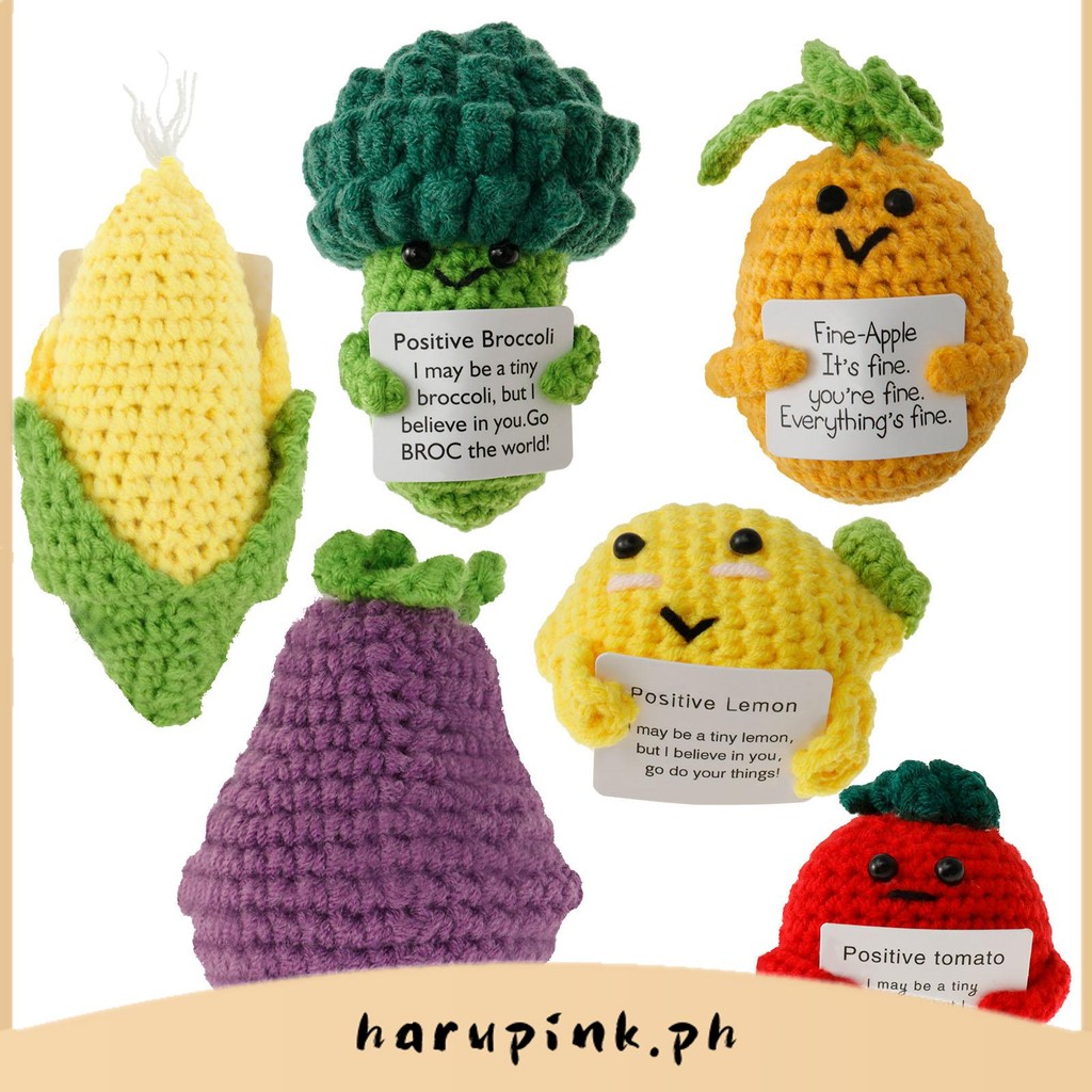 Positive Crochet with Inspiration Card Positive Broccoli Potato ...