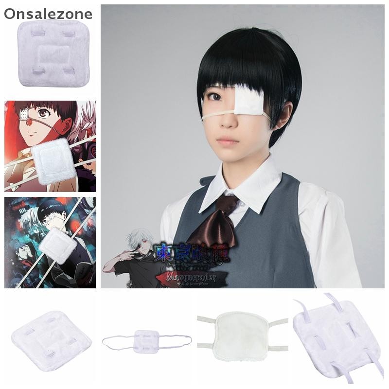 ONPH Anime Tokyo Ghoul Kaneki Ken Blinder White Eye Patch Single-Eyed ...