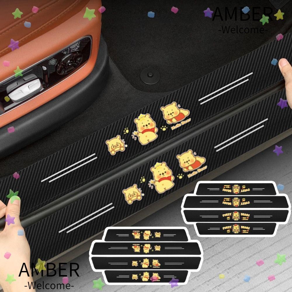 AMBER Car Door Sill Strips, Car Interior Cartoon Threshold Strip, Anti ...