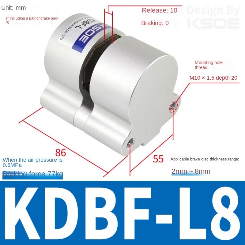 NFGE Jingjing Ksoe Pneumatic Brake Cylinder DBF-L8/10/15/20 Numerical ...