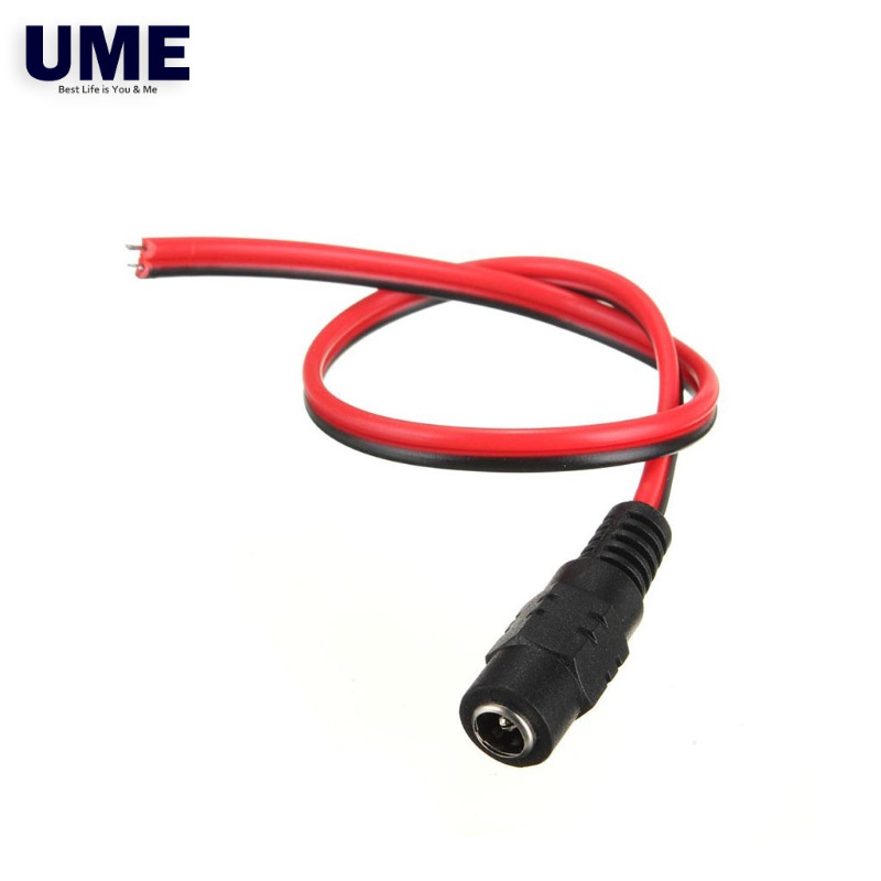 DC Jack Female Power Connector With Wire 5.5×2.1mm CCTV Camera DCJF-15 ...