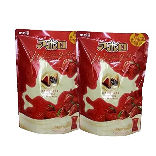 Apolo Chocolate Hokkaido Limited MEIJI Apolo Chocolate Strawberry 1 bag ...